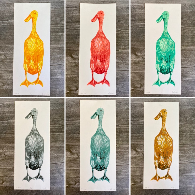 Quack - Handmade Original Linocut Print - Etsy