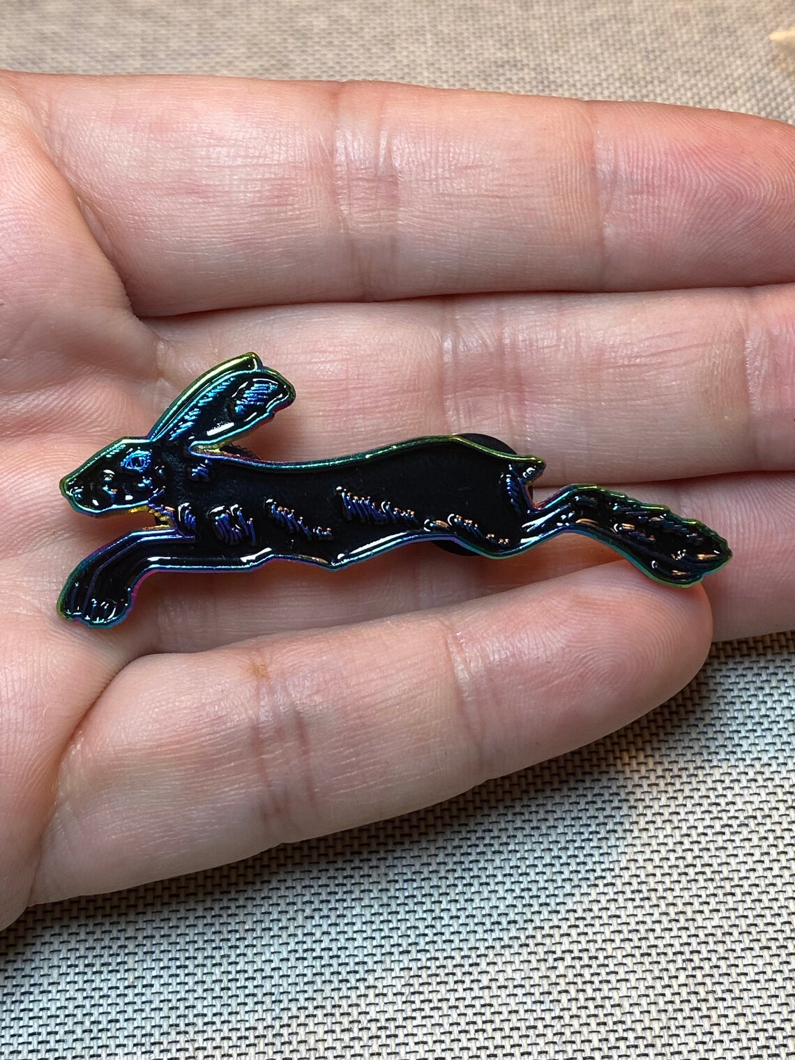 Leaping Hare Pin - Etsy