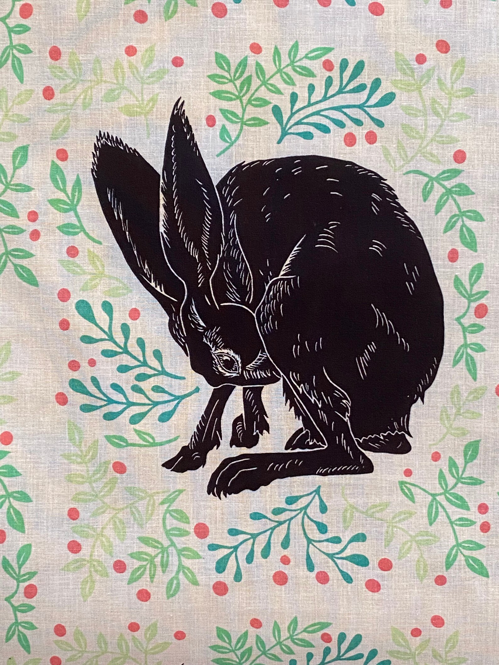 Spring Hare Fabric - Etsy