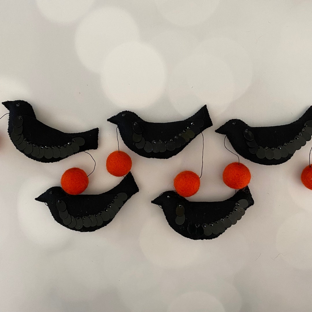 Felt Crow Garland KIT ~ Make Your Own Crow Garland - Etsy