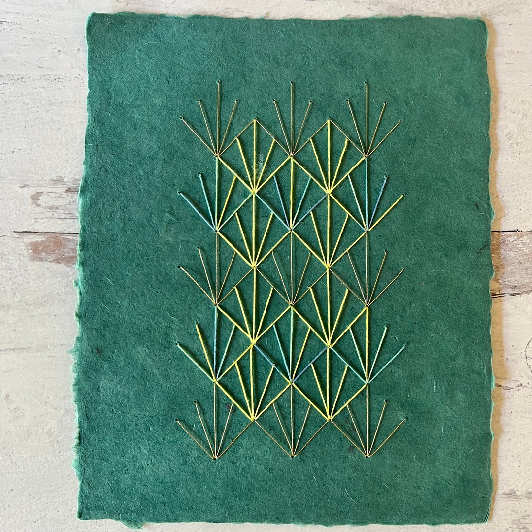 Paper Embroidery Kit - Golden Agave - Etsy