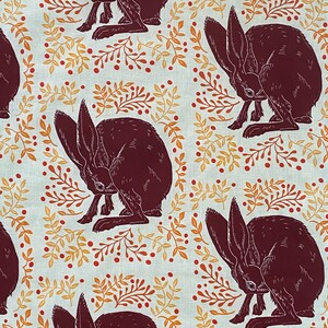 Autumn Hare Fabric - Etsy