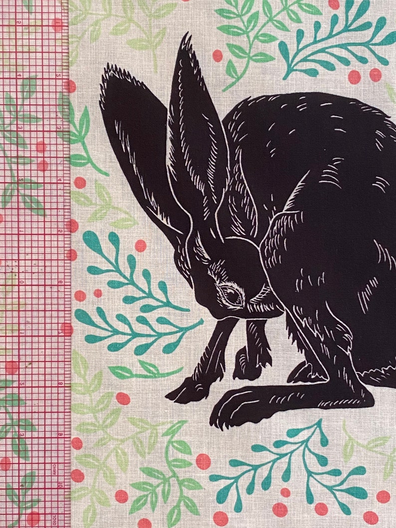 Spring Hare Fabric - Etsy