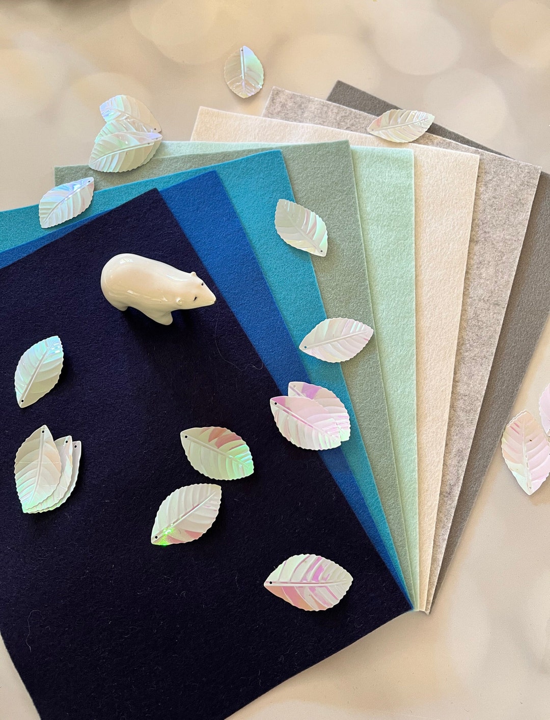 Winter Blues ~ Wool Felt Color Palette - Etsy