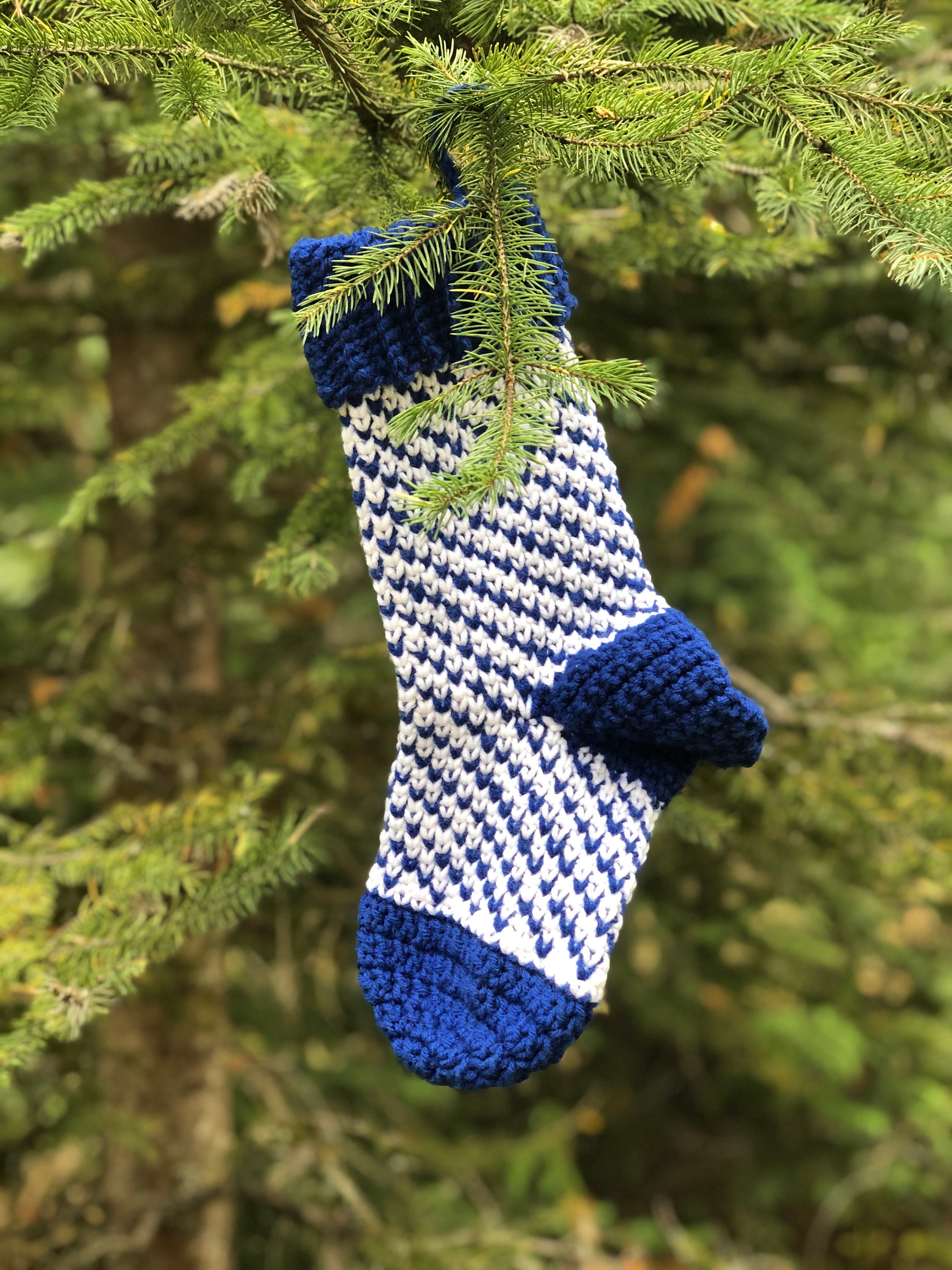 CROCHET PATTERN PDF | Stripes of Love Christmas Stocking - Etsy