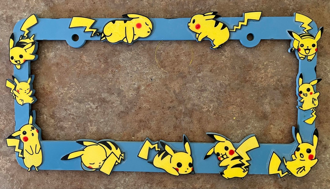 Pikachu License Plate Frame - Etsy
