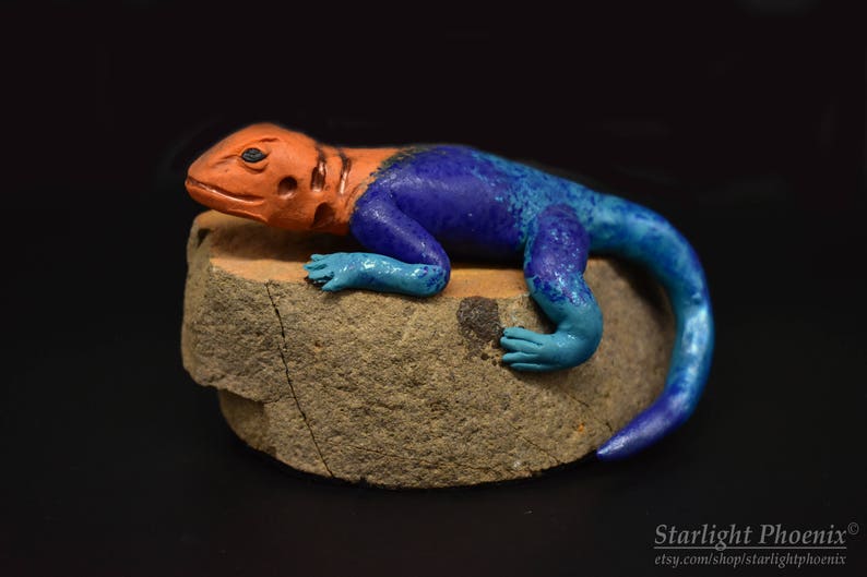 Lizard Lizard Sculpture Lizard Art Polymer Clay Clay - Etsy