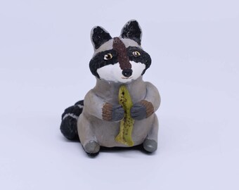 Polymer Clay Raccoon - Etsy