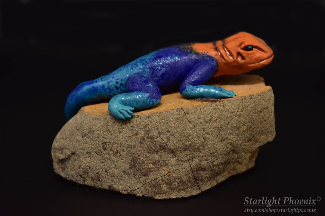 Lizard Lizard Sculpture Lizard Art Polymer Clay Clay - Etsy