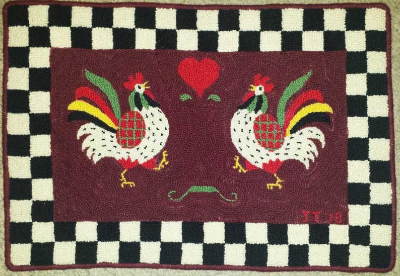Rooster Rug - Etsy