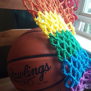 Rainbow Crochet 20" Basketball Net Pattern - Handmade PDF Only - Etsy