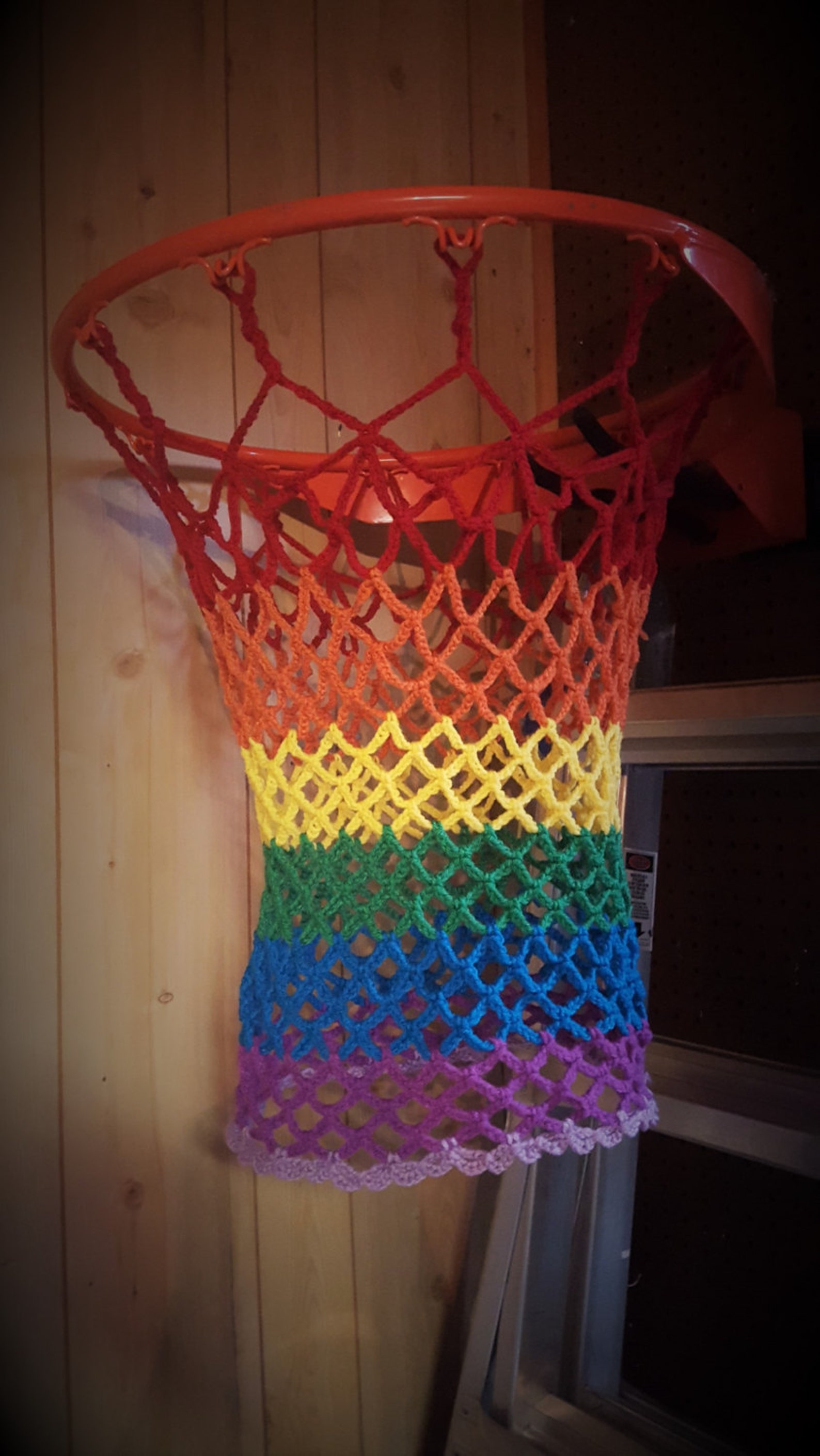 Rainbow Crochet 20" Basketball Net Pattern - Handmade PDF Only - Etsy ...