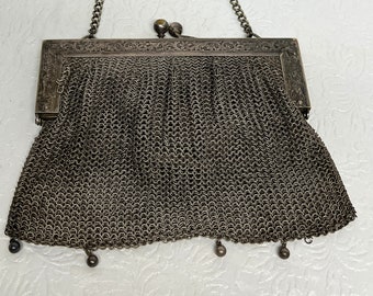 Vintage German Silver Mesh Purse - Etsy