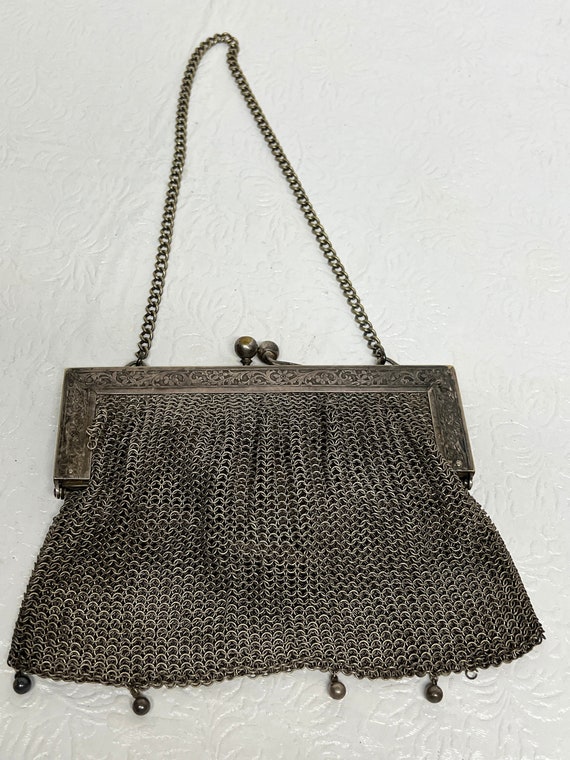 Antique Armor Purse Vintage Chainmail Wristlet Mesh P… - Gem