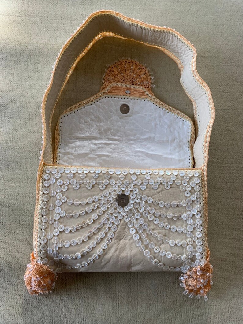 Buba Beaded Leather Shoulder Purse - Etsy