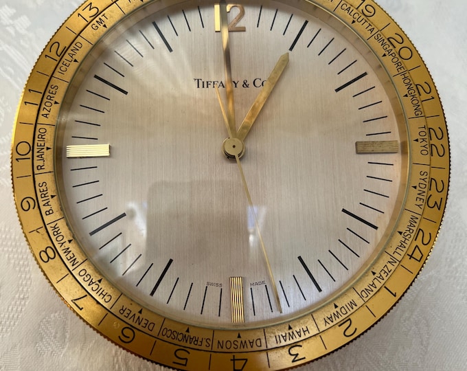 Tiffany & Co., Brass World Clock, Table Mount, # 215730 - Etsy
