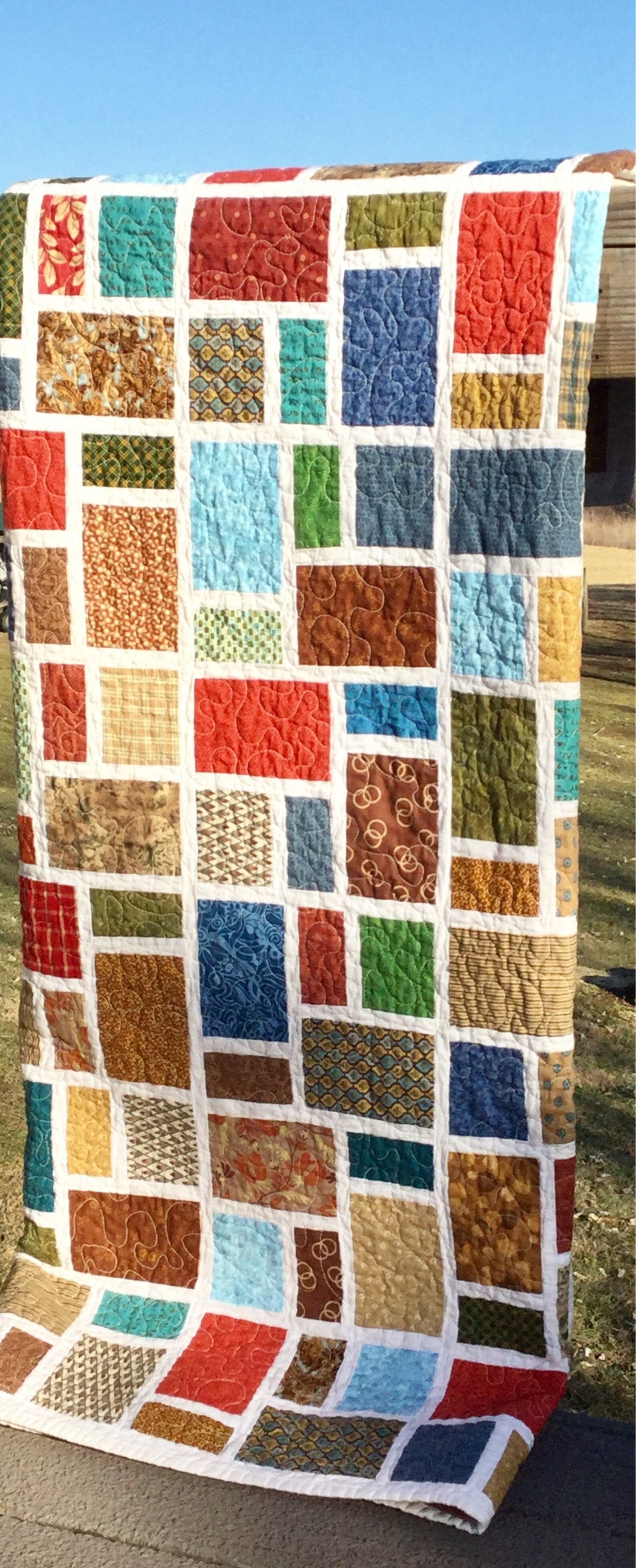 Handmade Quilt in Your Choice of Color and Size. Fabric Fusion - Etsy