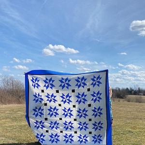 Handmade Star Cotton Quilt: Sarah's Choice Pattern, Custom Colors and ...