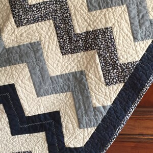Handmade Quilt Zig Zag Quilt; Chevron Pattern, Made to Order Any Color ...