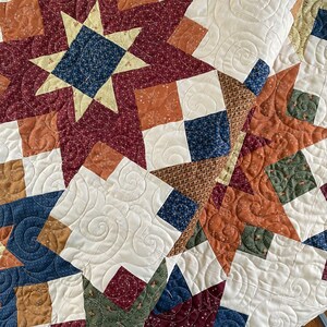 Morning Star Quilt, Handmade Quilt, Made to Order in Any Colors Scheme ...