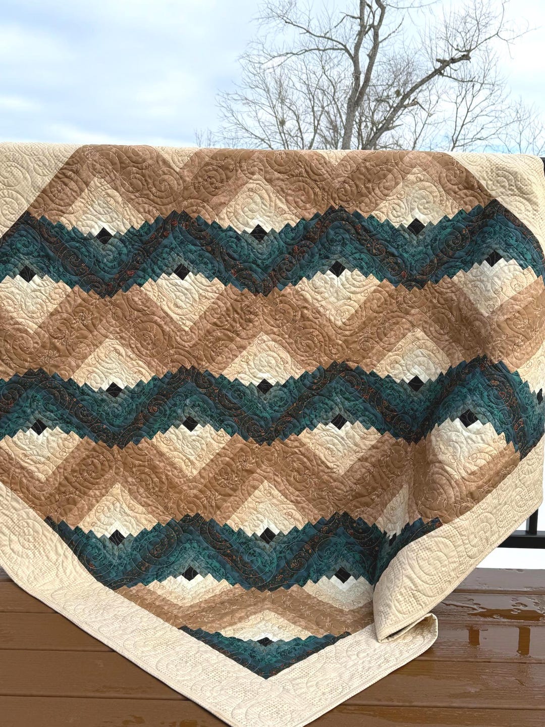 Handmade Log Cabin Quilt Made to Order With Design and Size Variations ...