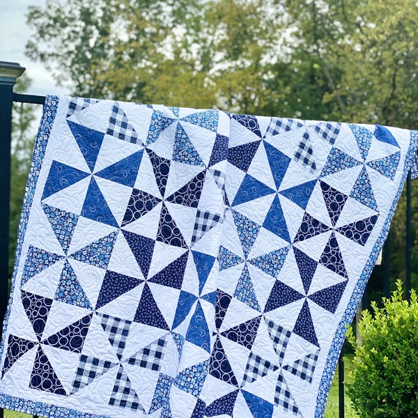 Pinwheel Quilt - Etsy