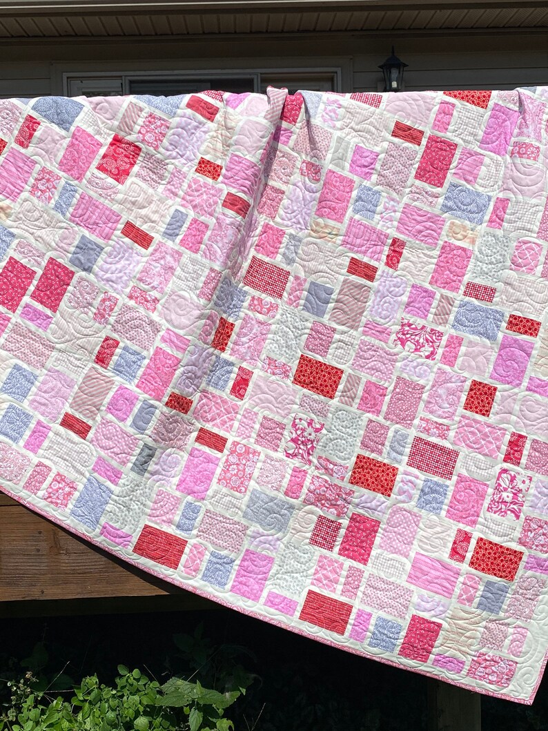 Handmade Quilt in Your Choice of Color and Size. Fabric Fusion - Etsy