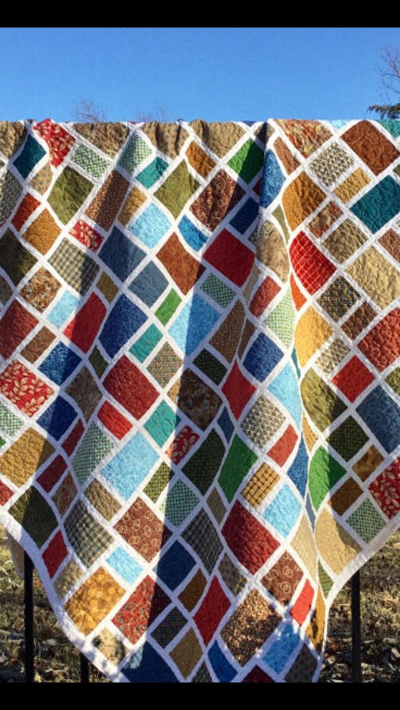 Handmade quilt in your choice of color and size. Large | Etsy