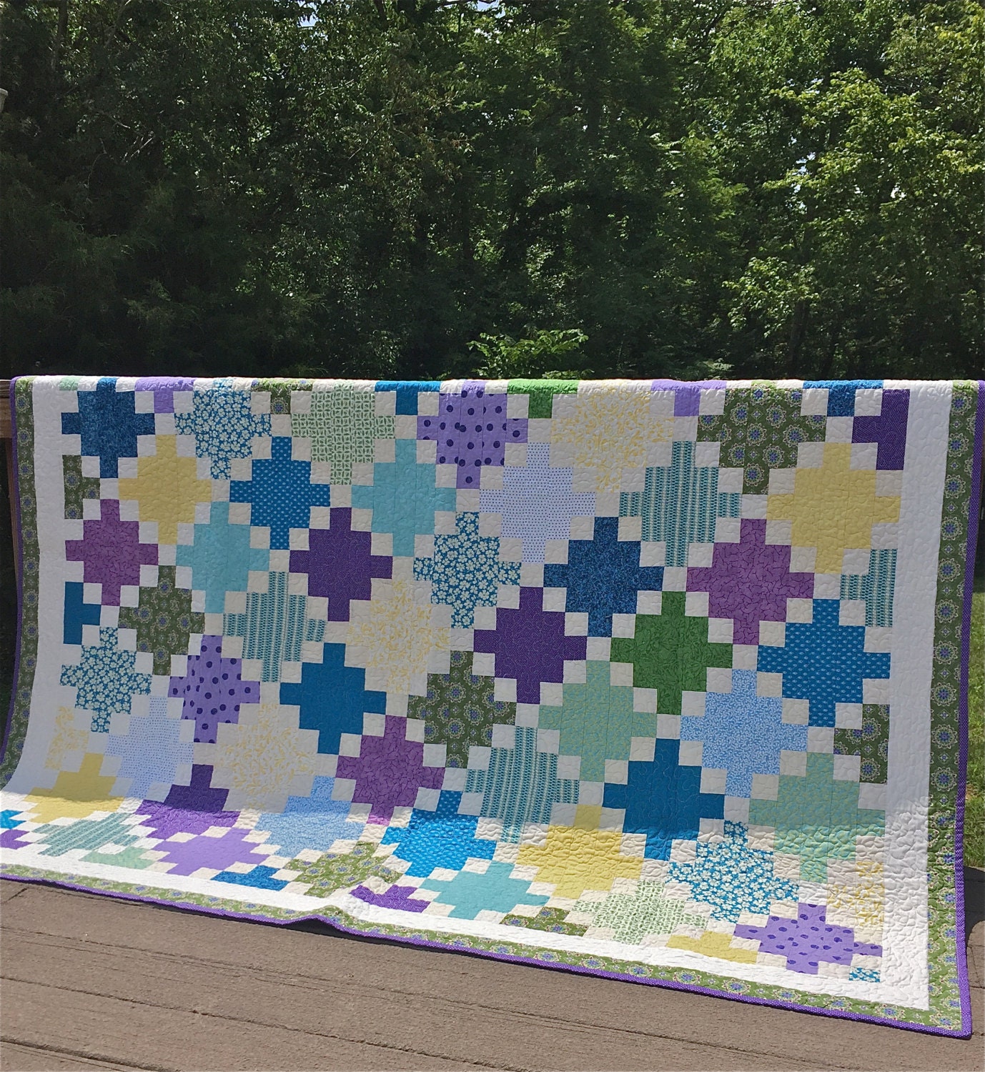 Handmade Stair Steps Bed Quilt Any Size Made to Order in - Etsy