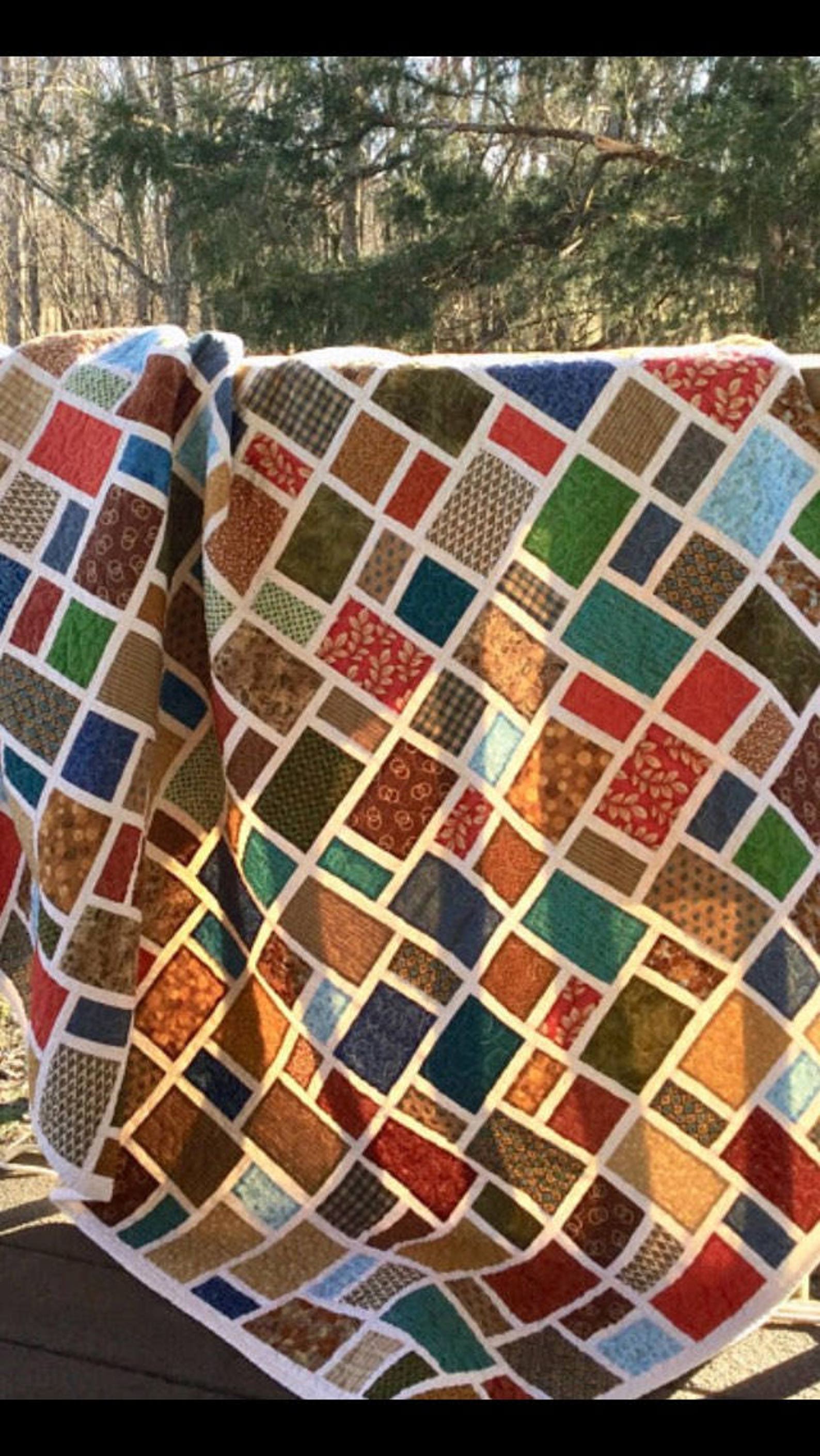 Handmade Quilt in Your Choice of Color and Size. Fabric Fusion - Etsy
