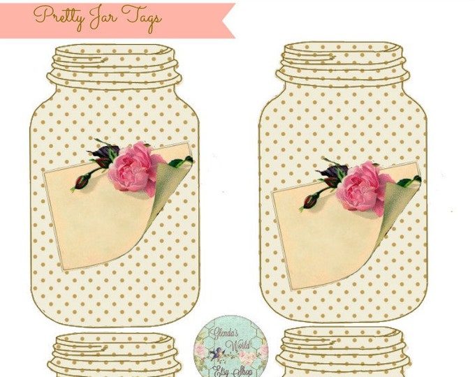 Pretty Jar Tags - Etsy