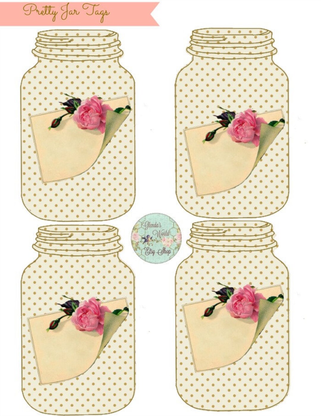 Pretty Jar Tags - Etsy