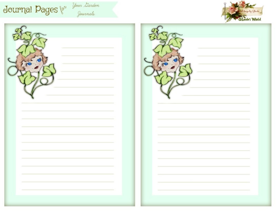 Miss Ivy Journal Pages for Your Garden Journals - Etsy