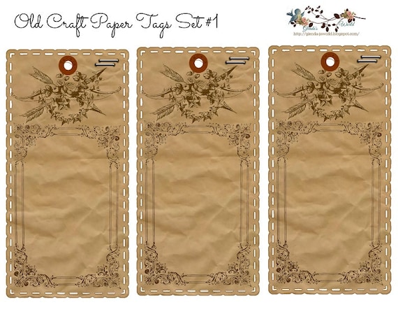 Old Craft Paper Tags - Etsy