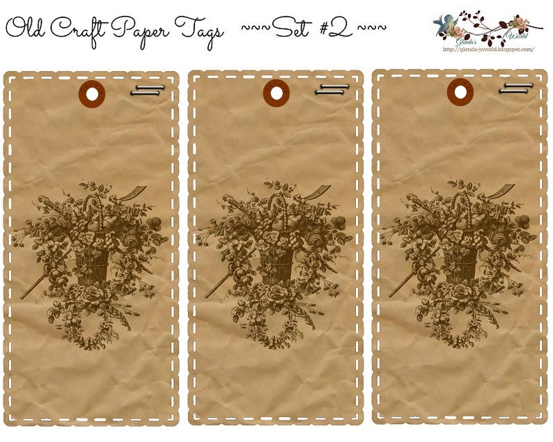 Old Craft Paper Tags - Etsy