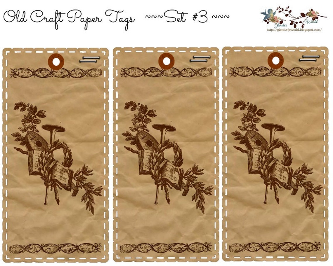 Old Craft Paper Tags - Etsy