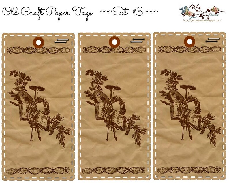 Old Craft Paper Tags - Etsy