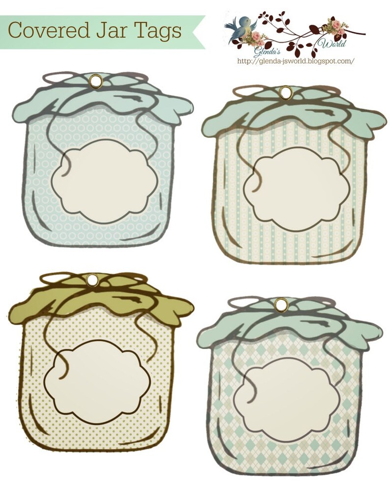 Covered Jar Journaling Tags - Etsy