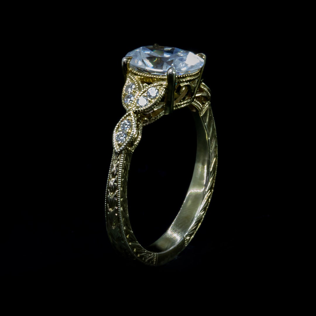 Antique Engagement Ring/ Edwardian Engagement Ring/ Antique Diamond Engagement Ring/ Setting ...