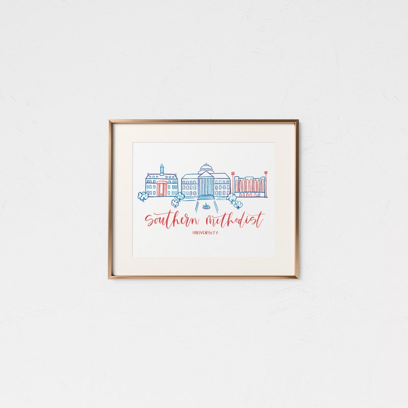 Smu University Prints - Etsy