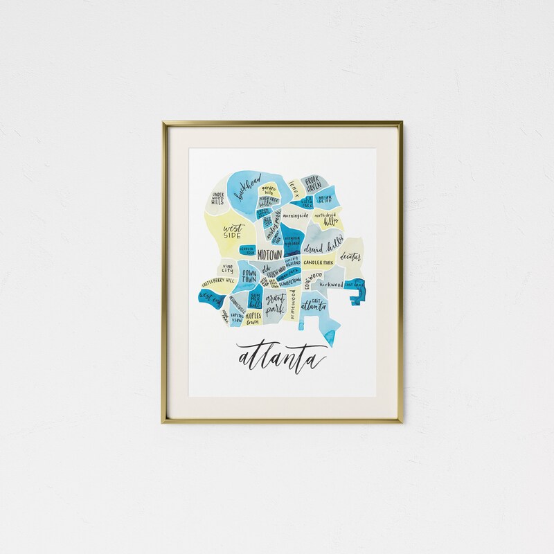 Atlanta Maps - Etsy