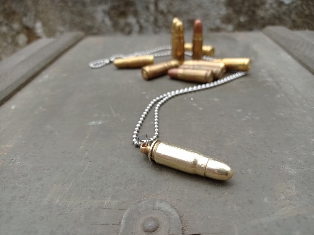 Soviet Tokarev Ammo Bullet Necklace Pendant, Dogtag Chain 7,62x25mm ...