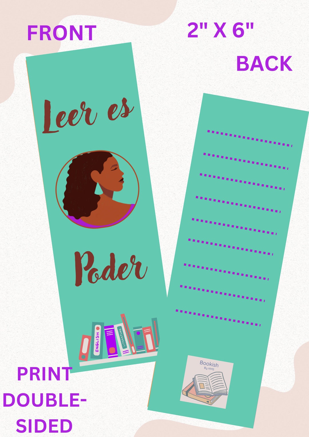 Printable Bookmark, Spanish Bookmark, Marcador En Español, Latina/x ...