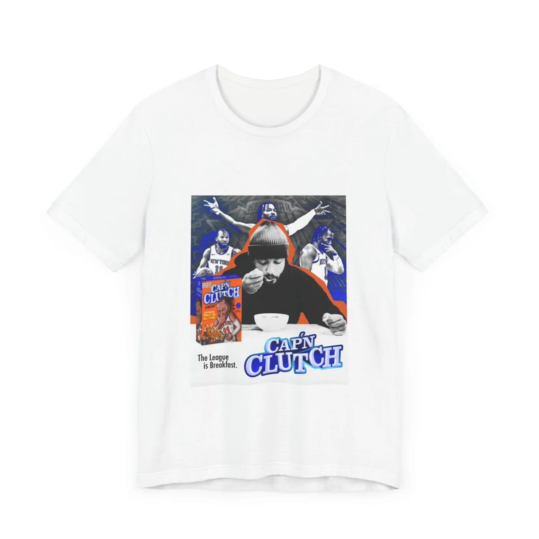 Unisex Captain Clutch Jalen Brunson Orange Knicks T-shirt for Men and ...