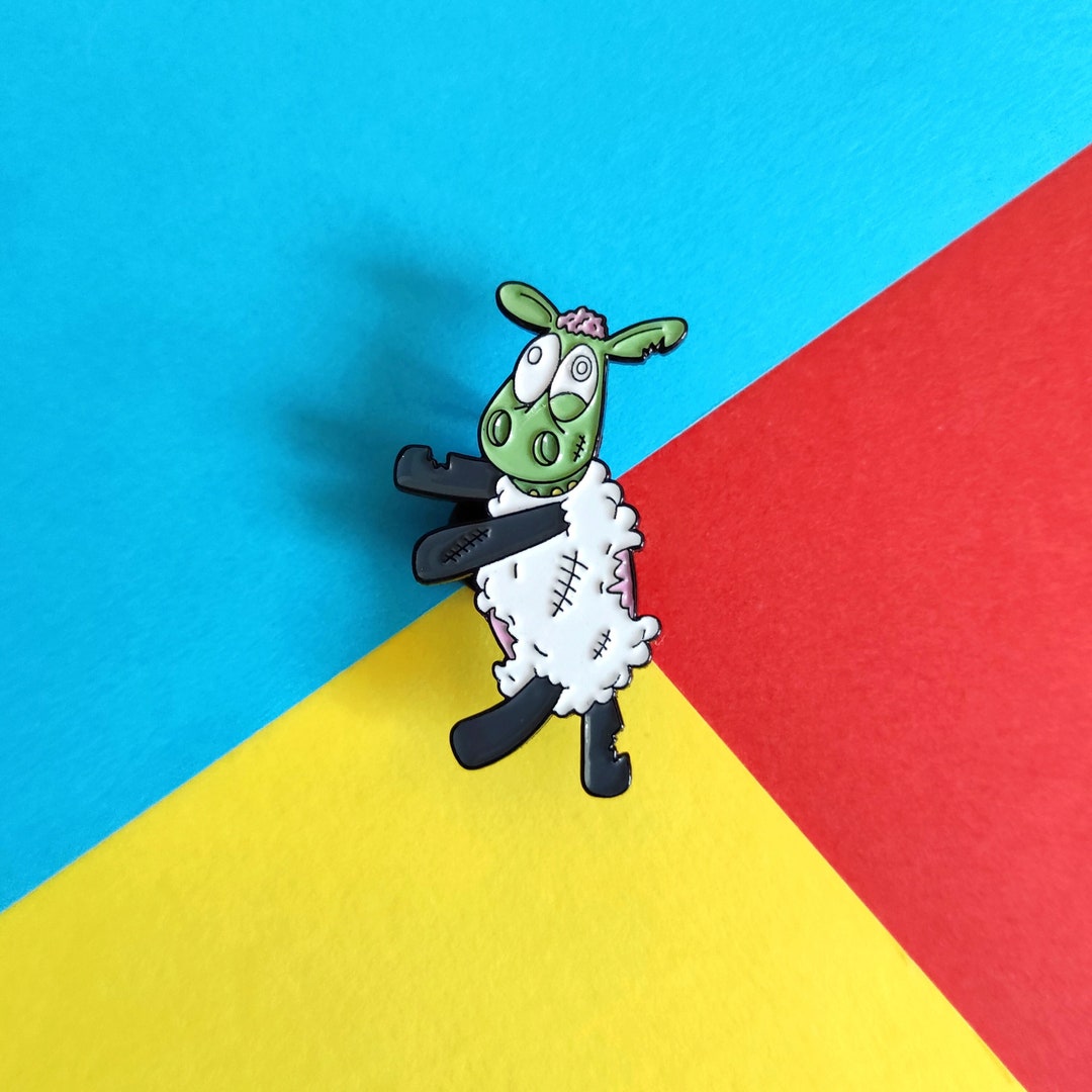 Zombaaa! - Zombie Sheep Enamel Pin – Halloween Horror Badge - Etsy