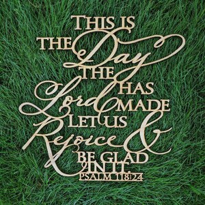 This is the Day the Lord Has Made | Farmhouse Wall Decor | Cut Out Word ...
