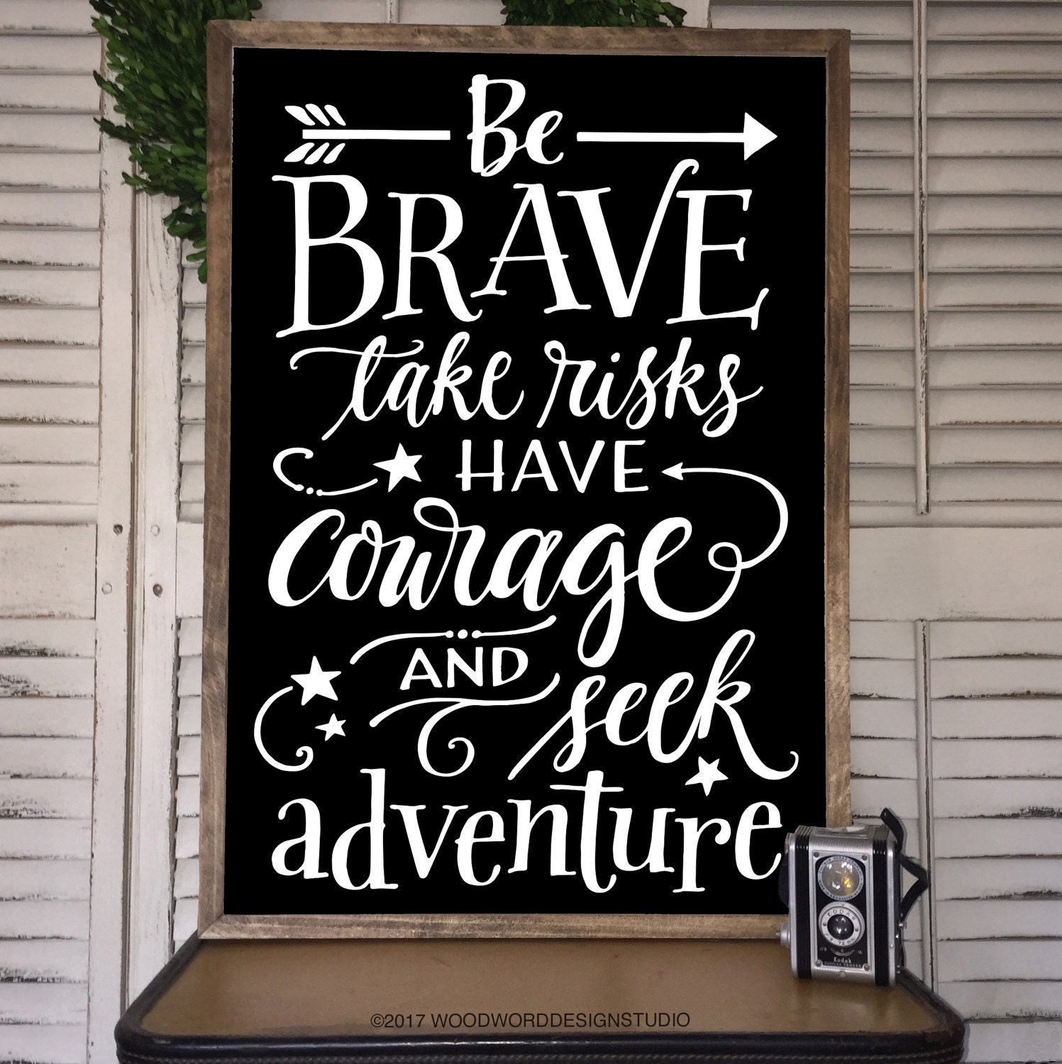 Be brave Sign Farmhouse Style Sign Boys room wall decor | Etsy