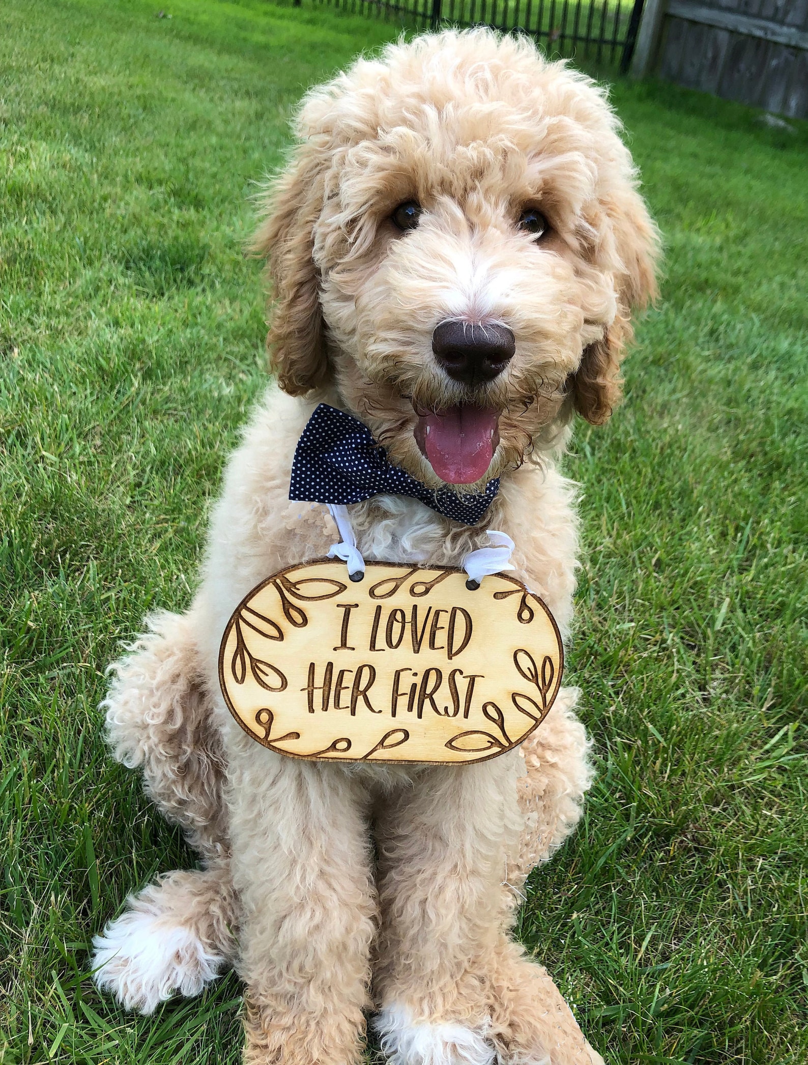 I Loved Her First Cute Dog Sign Dog Sign Wedding Sign | Etsy