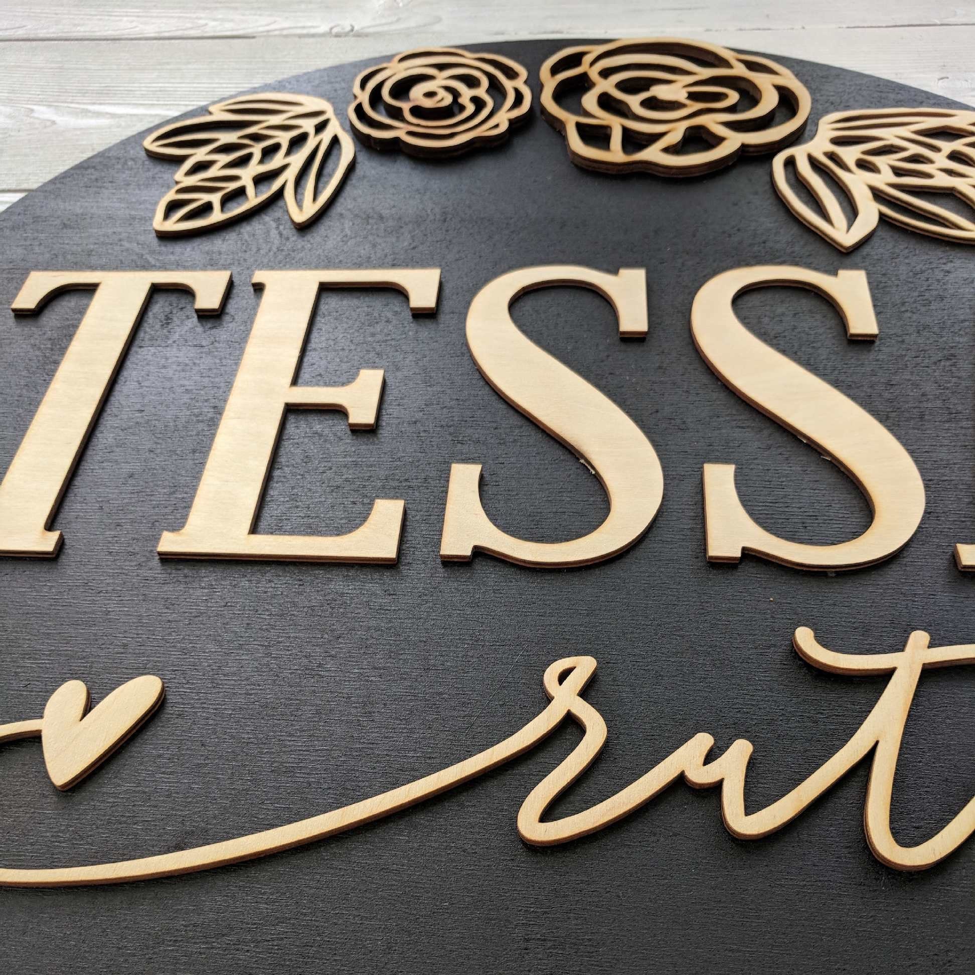 Custom Round Name Sign Nursery Decor Round Wood Sign | Etsy