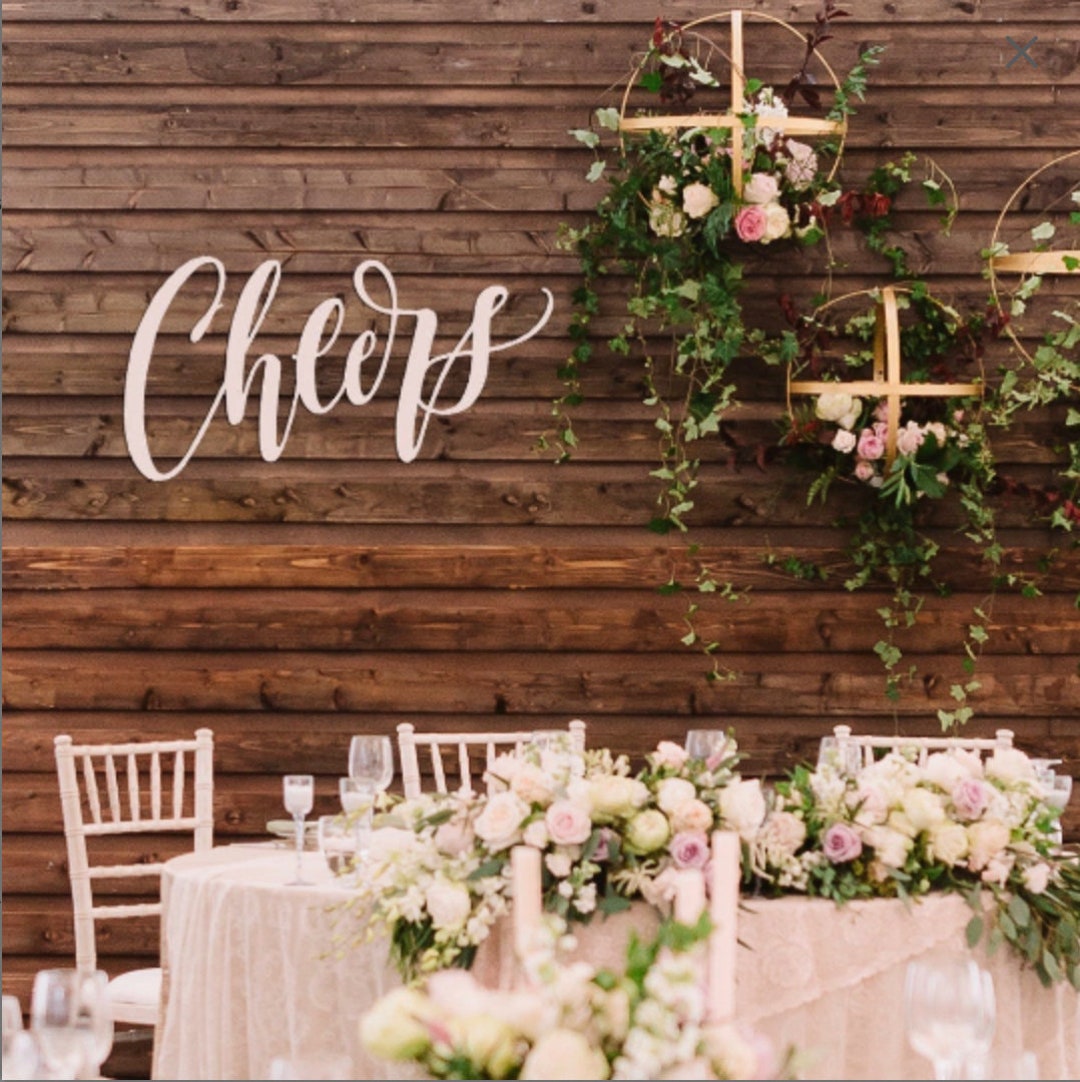 Cheers - Wedding Reception Decor - Wedding Signs - Etsy
